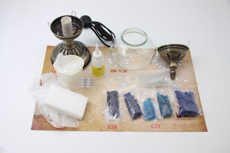 Make Your Own Turkish Table Lamp Kit BLUE - Nirvana Eastern Imports