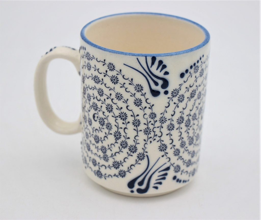 Hand Crafted Turkish Ceramic Coffee Mug In Halic Design - Nirvana