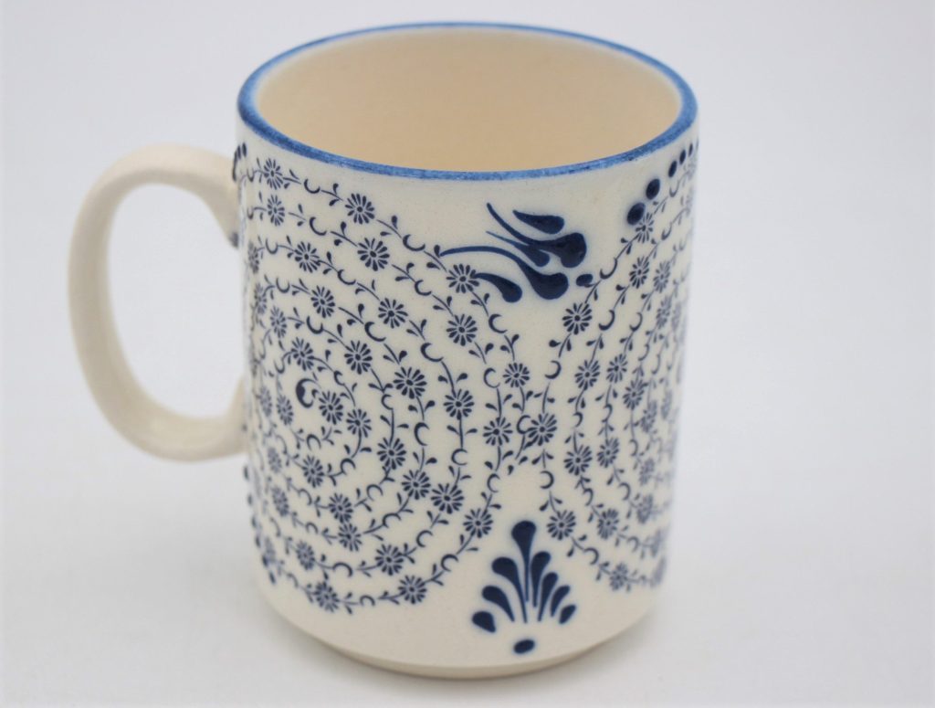 Hand Crafted Turkish Ceramic Coffee Mug In Halic Design - Nirvana