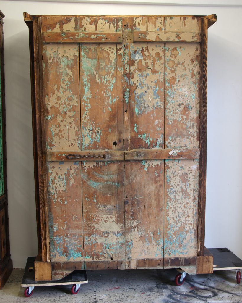 Large Carved Wooden Display Unit With Antique Doors, Antique Beams And ...