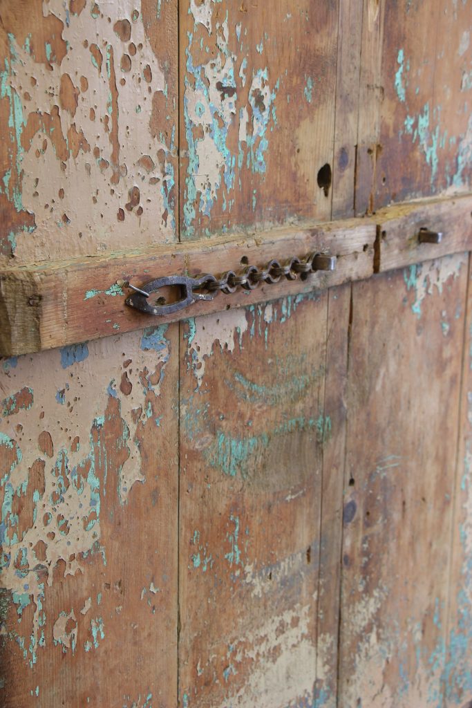 Large Carved Wooden Display Unit With Antique Doors, Antique Beams And ...