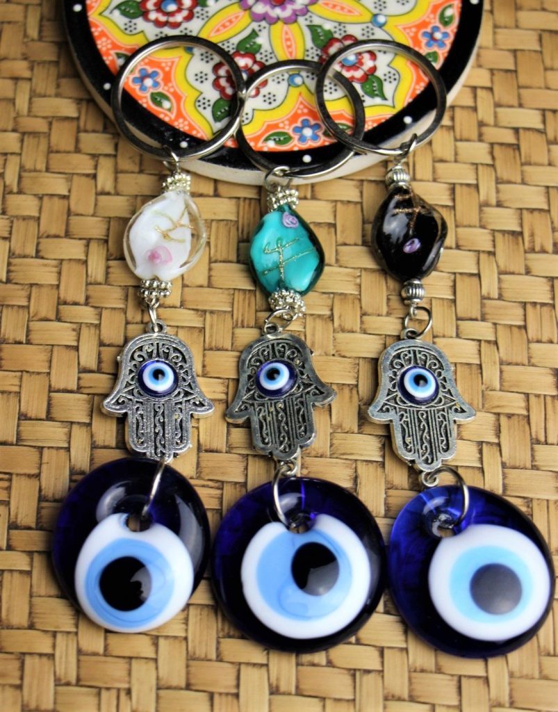 Evil Eye BagTag/Key Ring Sml Fatimas Hand - Nirvana