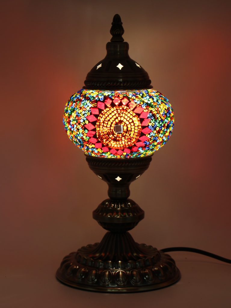 Turkish Mosaic Table Lamp Mosaic Moon Orbit With Large Elegant Base ...